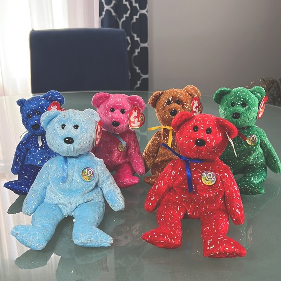 Ty | Other | Ty Beanie Babies Set Of Eight Decade | Poshmark
